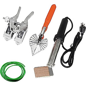 JIAWANSHUN PU Round Belt Welding Machine Polyurethane Belt Welder Round Belt Welder 110V with 150-400 ℃ Adjustable Temperature Electric Soldering Iron (One Set)