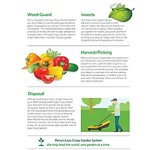 Lazy Crazy Garden - Grow Vegetables & Fruits On Your Lawn - 12x3 FT Biodegradable Garden Bed Soil