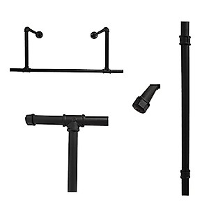 Lengfkus Industrial Pipe Clothing Rack Wall Mounted,Retail Display Clothes Hanging Rod Bar,Heavy Duty Garment Rack,Vintage Commercial Grade Clothing Hanging Rack Organizer