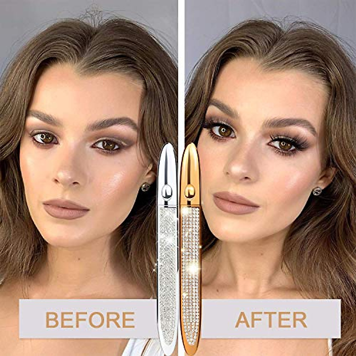 ICORIC Liquid Eyeliner Pen Waterproof, Magic Self-adhesive Long-Lasting Eyelash Glue Pen, Non Magnetic, No Blooming Quick Drying Magnetic Eye Liner Black Pack of 2