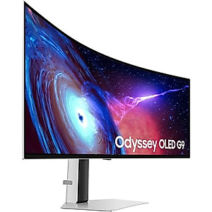 SAMSUNG 49" Odyssey QD-OLED (G93SC) Series Curved Gaming Monitor, 240Hz, 0.03ms,Dual QHD,DisplayHDR True Black 400,AMD FreeSync Premium Pro,Height Adjustable Stand,3 Year Warranty,LS49CG932SNXZA
