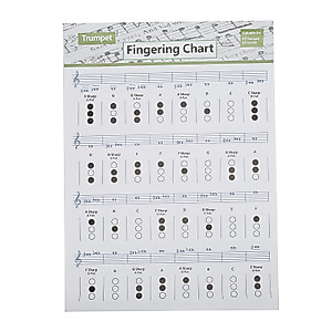 Trumpet Chord Chart Chords Reference Poster Scales Reference Fingering Practice Chart(Trumpet Chord Chart (Large Size))