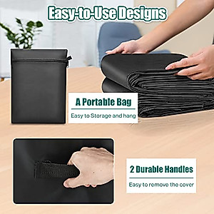 GARPROVM Patio Furniture Covers Waterproof Outdoor Table Sofa Set Covers with Upgraded 600D Material, 4 Windproof Buckles 124 x 71 x 29 Inch Rectangular Heavy-Duty Large