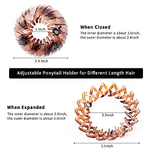 Bird Nest Magic Hair Clip, TOBATOBA 3 Pcs Lazy Bird's Nest Plate Expandable Bun Maker Curling Ponytail Holder and Hair Accessories for Women and Girls