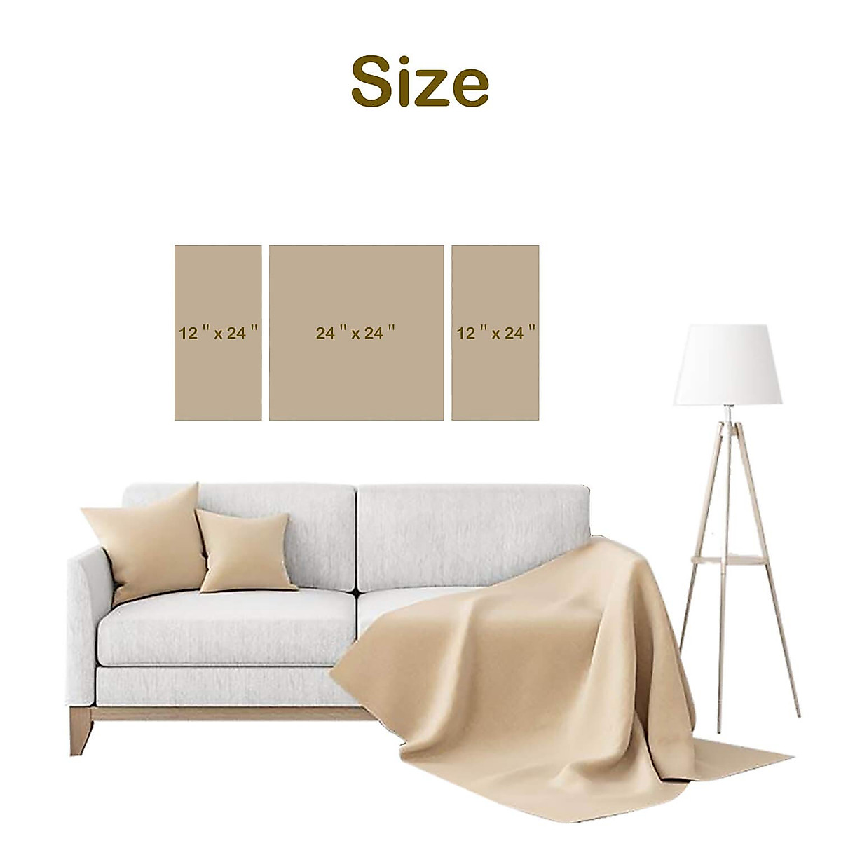 Abstract Canvas Artwork Modern Painting: Gleaming Gold Picture on Canvas for Home Wall Art Decor