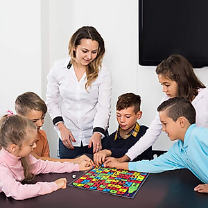 Gamie Snakes and Ladders Board Game for Kids, Complete Set with Board, 6 Pegs, and Dice, Classic Fun for Family Game Night and Classroom, Best Birthday Gift Idea for Boys and Girls