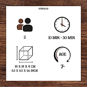 Logica Puzzles Art. Othello - Board Game in Fine Wood - Strategy Game for 2 Players - Travel Version