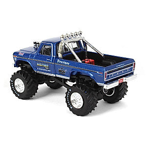 KINGS OF CRUNCH 1974 Ford F-250 Monster Truck Bigfoot #1 Blue The Original Monster Truck (1979) Hobby Exclusive 1/64 Diecast Model Car by Greenlight