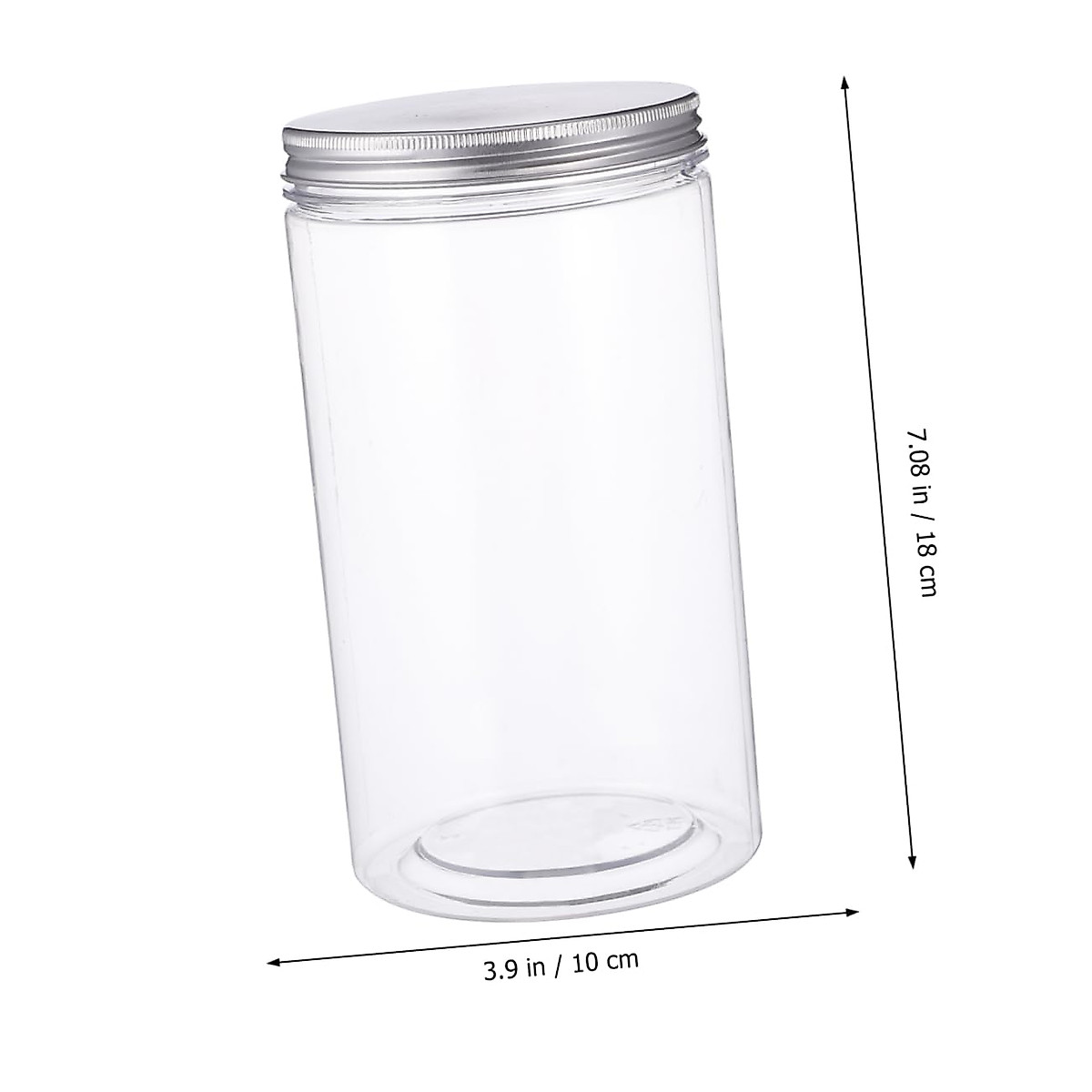 Cabilock 4pcs Plastic Cereal Storage Container Plastic Food Storage Container Tank Food Storage Jar with Lid for Loose Tea Sugar Dry Grains Food Coffee Bean 10cm