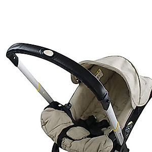 Gogolotom Classic Luxury PU Leather Handle Cover for Doona Stroller & Car Seat, Dust-proof, Water-repellent, Black