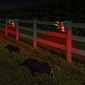 Aolyty Solar Warning Lights with Remote Control, 129DB Sound Solar Strobe Alarm Light Volume Adjustable 3 Modes Motion Sensor Security Light Waterproof for Home Farm Barn Yard Orchard