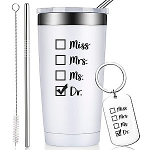 BIRGILT Phd Graduation Gifts - Doctor Gifts for Women - Doctors Day Gifts, Dr Day Gifts - Doctorate Gifts for Her - 20oz Doctor Tumbler