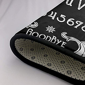 Luxury Super Soft Indoor Modern Cat Skull Head Witch Board Black Gothic Area Rugs for Living Room Bedroom Thick Non-Slip Floor Carpet, 3 x 5 Feet