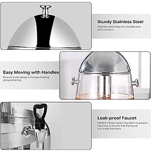 12L Stainless Steel Drinking Juice Dispenser Drink Dispensers with Spigot Hot Cold Beverage for Restaurant Hotel Bar Buffet Drink Container