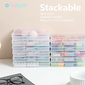 OMNISAFE 5x7 Photo Storage Cases, Plastic Craft Storage Container, Acid-Free Box for Pictures, Crafts, Scrapbooking, Photo Keeper (20)