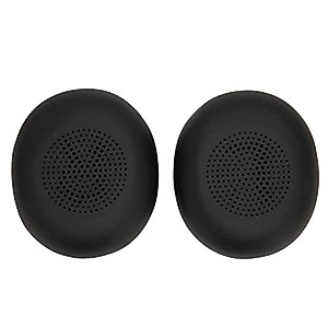 Headphone Earpads, Professional Headset Protein Leather Ear Pad Cushions Replacement for Jabra ELITE 45h, for Evolve2 65 MS UC(Black)