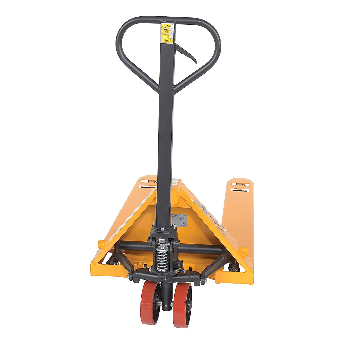 Vestil PM5-2748-Y Yellow Standard Pallet Truck, 5500 lbs Capacity, 48" Length x 27" Width Fork