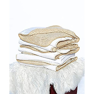 COLORCOMMALL Personalized Custom Throw Blanket - 38x54 Inch Fleece Sherpa Customized Photo Design Text Logo Name Picture Gift for Women Men Family Friends Kids Baby Dogs Pets