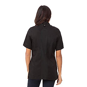 Chef Works Women's Roxby Chef Coat, Black, Large