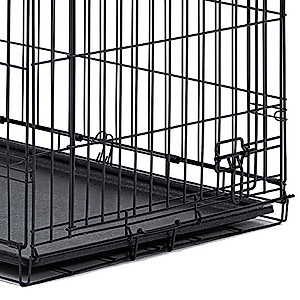 MidWest Homes for Pets Replacement Dog Crate Pan for MidWest and New World Dog Crate , Black