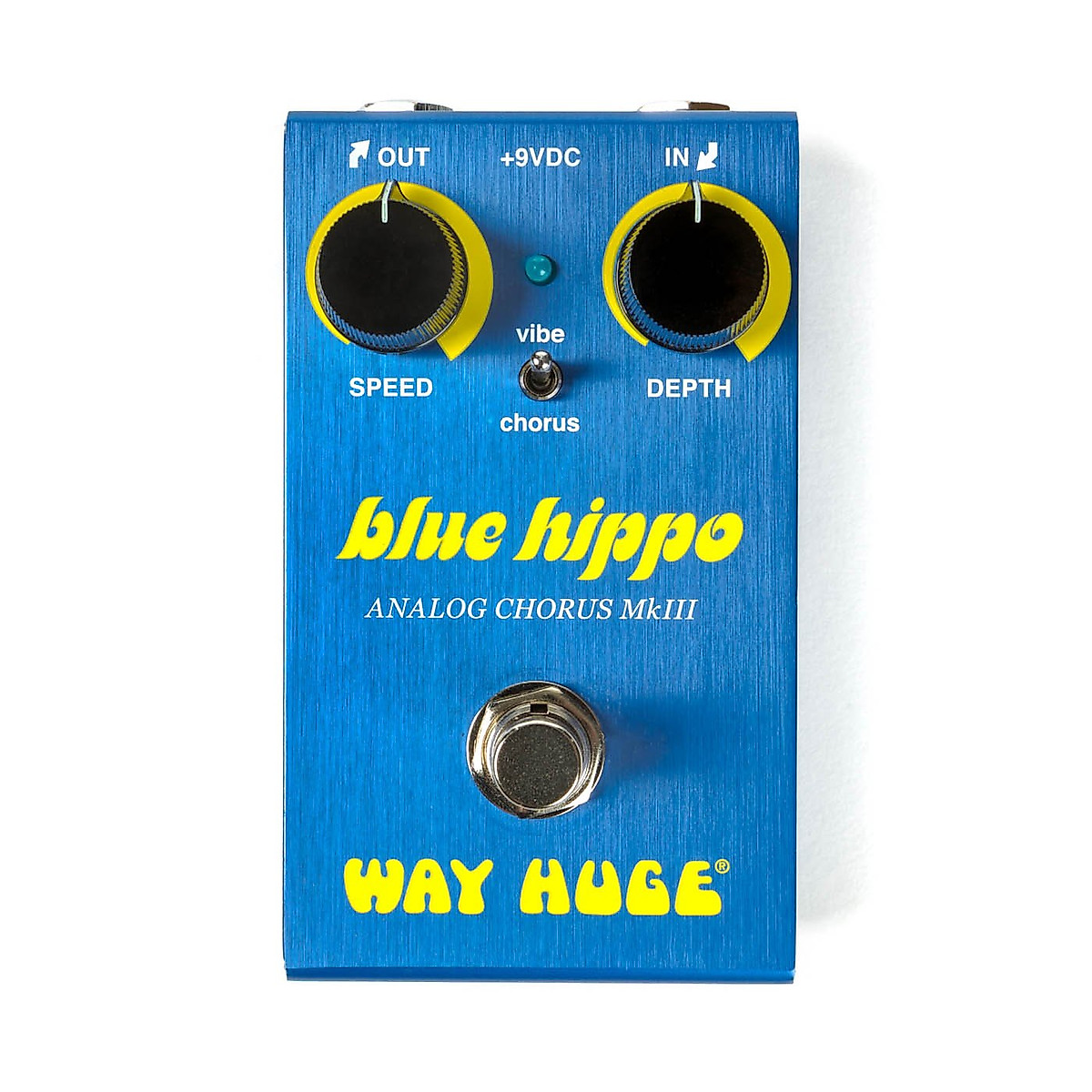Way Huge WM61 Blue Hippo Analog Chorus MK III Smalls Series Guitar Pedal Bundle with AC Power Supply and 2 Patch Cable