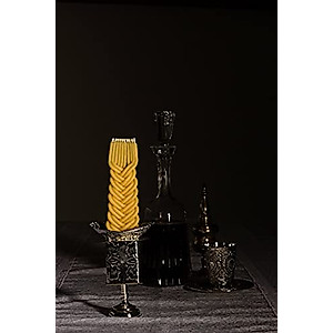 Ner Mitzvah Braided Beeswax Havdalah Candle - Criss Cross Braid - 7" Hand Dipped Bees Wax Braided Candle - Shabbat Judaica Gift