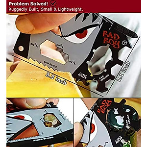 23 in 1 Cool Birthday Gifts for Men who Have Everything, Credit Card Multitool BadBoy, Wallet Tool Survival Multitool Card Set