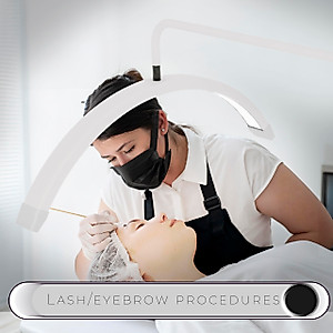 toyshi Half Moon Lamp for Lash Extension, Lighting for Beauty, Skincare, Lashes, Eyebrows, Filming Content Creation, Eyelash LED Floor Light White