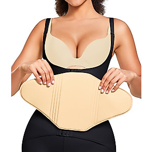 YERKOAD Abdominal Compression Board Flattening Belly AB Board Lumbar Post Surgery Lipo Back Foam Board Postpartum Recovery (Beige, One Size)