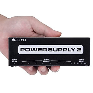 JOYO Guitar Pedal Power Supply Pedal Board Power Supply with DC 18V Pedal Power Adapter & 9V 100mA 500mA Isolated DC 10 Outputs for 9V 12V 18V Effect Pedals (JP-02)