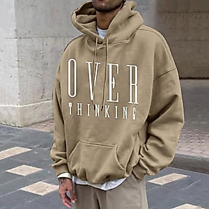 Muscularfit deals clearance 4xl Sweatshirts for Men Big and Tall Gym Workout Hoodie Casual Long Sleeve Lightweight Athletic Hooded Sweatshirt crewneck sweatshirts graphic plus size Beige L