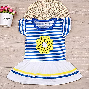Infant Baby Girls Summer Clothes Outfits 2-7 Years Old Kids Ice Cream T-Shirt Tops and Plaid Short Pants Set (4-5 Years Old, Yellow)