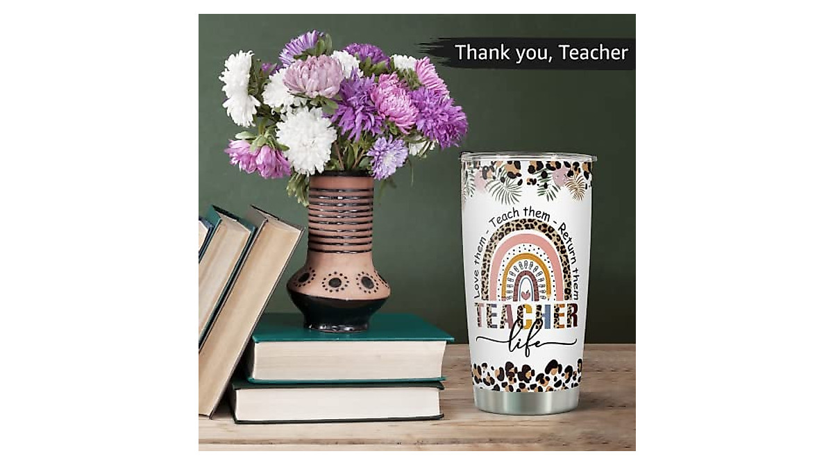 Macorner Teacher Gifts Tumbler - Unique 20oz Insulated Mug for Women