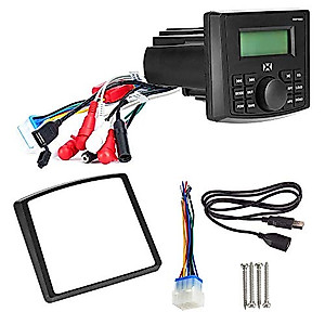 NVX NMPS20 Gauge Style Marine Stereo with Bluetooth and a Digital LED Backlit LCD Display - Perfect for Boats, UTVs, & ATVs