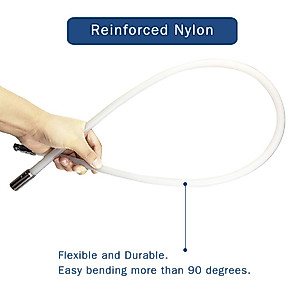 DECFLO 20FT Nylon Chimney Cleaning Brush,Stiff Poly Chimney Sweeping Tool and Rods Kit-Dry Duct Clean Kit Lint Remover with Long Flexible Rods (1 Brush Head +10Rods)