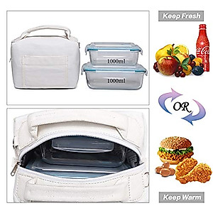 NOL Natural Organic Lifestyle Lunch Bag Women Insulated Bento Bags Cooler Leakproof Reusable Lunch Box