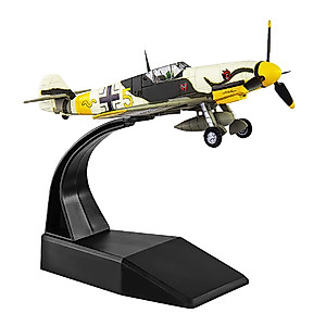 HANGHAN 1/72 BF109 Fighter Plane Metal Fighter Military Model Diecast Plane Model for Collection or Gift