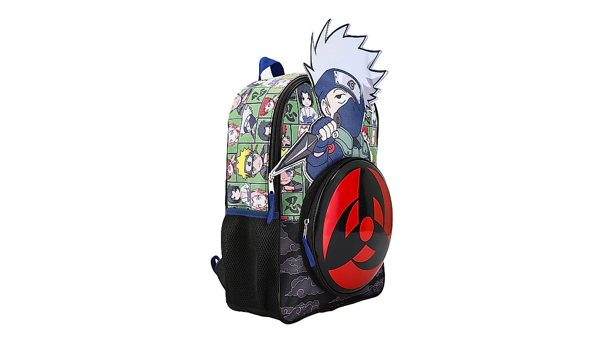 Naruto Shippuden Kakashi Backpack - Official 16" Anime School Bag