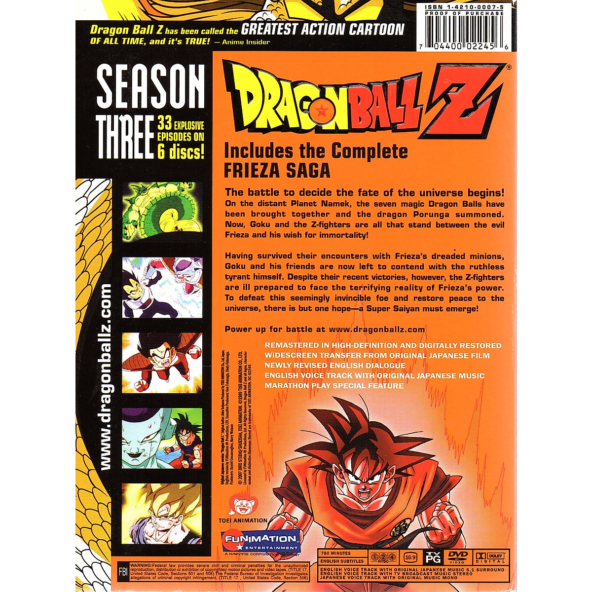 Dragonball Z Complete Seasons 1-9 Box sets (9 Box Sets)