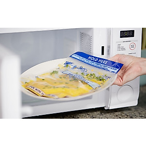 Ziploc Zip 'n Steam Food Storage Bags for Meal Prep, Healthy Meals in Minutes, Microwave Safe, 10 Count