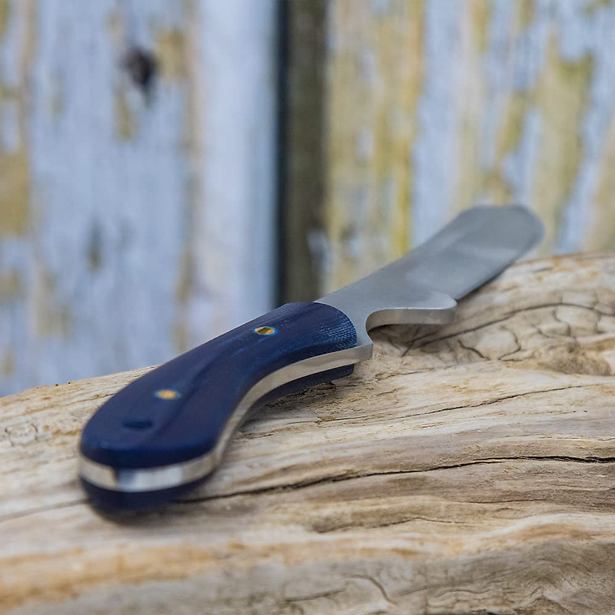 WHISKEY BENT HAT CO. Sendero Caper 440 Stainless Steel Fixed Blade Knife w/Leather Sheath (Nightfall)