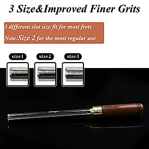 Baroque Diamond Guitar Fret Crowning Dressing File Narrow/Medium/Wide 3 Edges Guitar Repairing & Luthier Tools(Improved 3rd Generation)