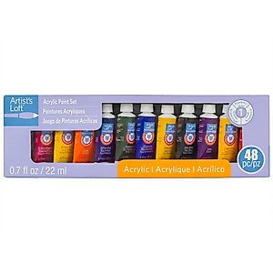 Artist's Loft Acrylic Paint Tube Set, 48 Count