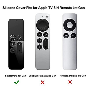 TV Mount Compatible with Apple TV 4th and 4K 5th Generation, Auswaur Wall Mount Bracket Holder Compatible with Apple TV 4th and 4K 5th Gen with Black Silicone Siri Remote Protective Case Cover