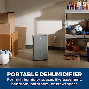 GE Energy Star Portable Dehumidifier for Basement, Bedroom, Bathroom, Garage or Large Rooms up to 4500 Sq Ft, 50 Pint with Removable Bucket and Continuous Drain Connect for Auto or Manual Drainage