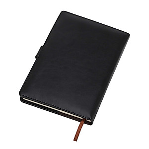 IPENNY A5 Vintage Leather Journal with Combination Lock Digital Password Journal with Bookmark Pen Loop Retro Privacy Notebook Writing Travel Diary Locking Journal, 100 Sheets (#2,Black)