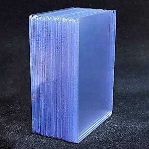 TURKRA 100 Count Premium High Clear Top Loaders and Penny Card Sleeves Set for Collectible Trading Cards and Sports Cards