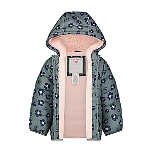 Carter's Baby Girl Winter Jacket, Green, 12 Months