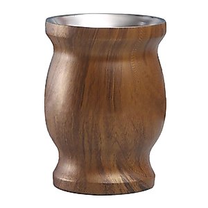 Yerba Mate Gourd Tea Cup, 8 Ounces Original Traditional Mate Cup Double Walled Yerba Mate Set with Spoon and Brush, Stainless Steel Insulation Cup for Coffee Tea