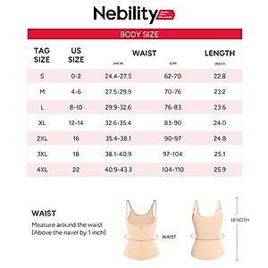Nebility Women Waist Trainer Corset Zipper Vest Body Shaper Cincher Tank Top with Adjustable Straps (M, Beige)